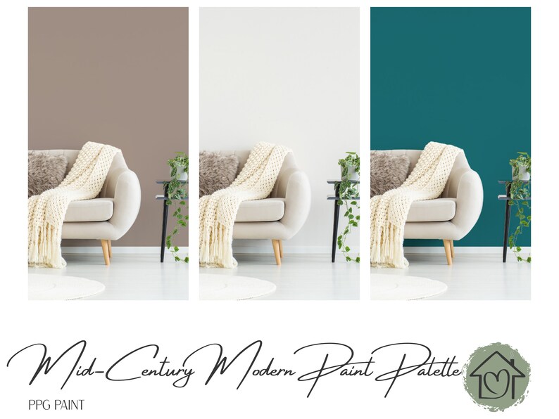 Mid-century Modern - PPG Paint Palette - Paint Color Schemes for ...