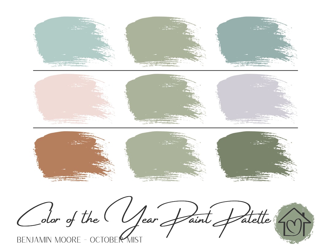 Color of the Year October Mist - Benjamin Moore Paint Palette - Paint ...