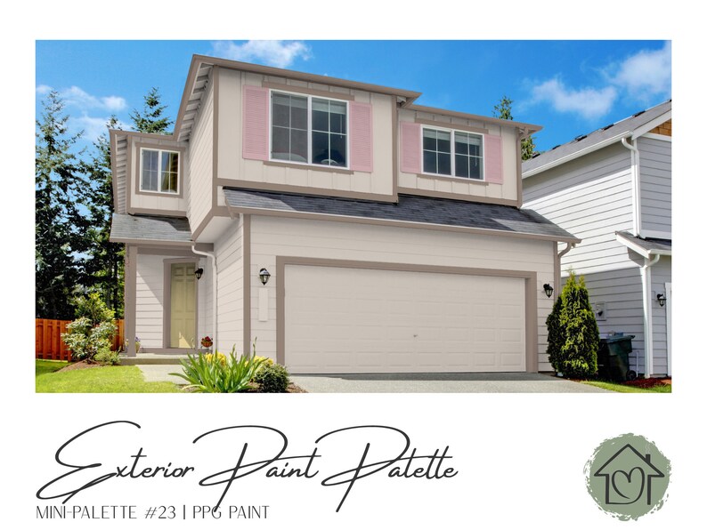 PPG Exterior Paint Palette #23: House Paint Scheme (digital Download ...