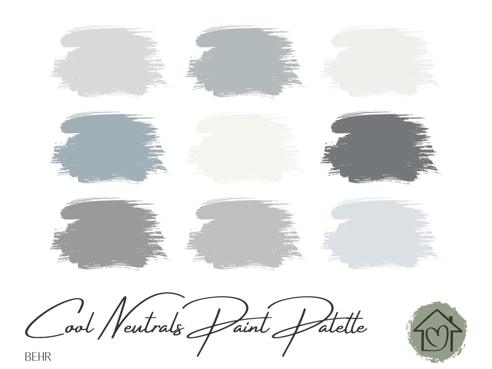 Cool Neutrals - Behr Paint Palette - Paint Color Schemes for Interior ...