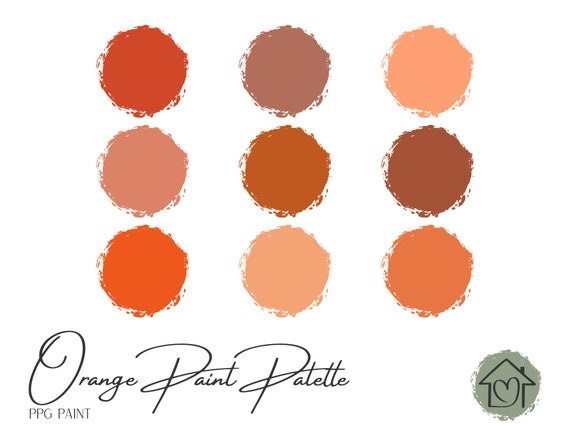 Oranges PPG Paint Palette Paint Color Schemes for Interior | Etsy
