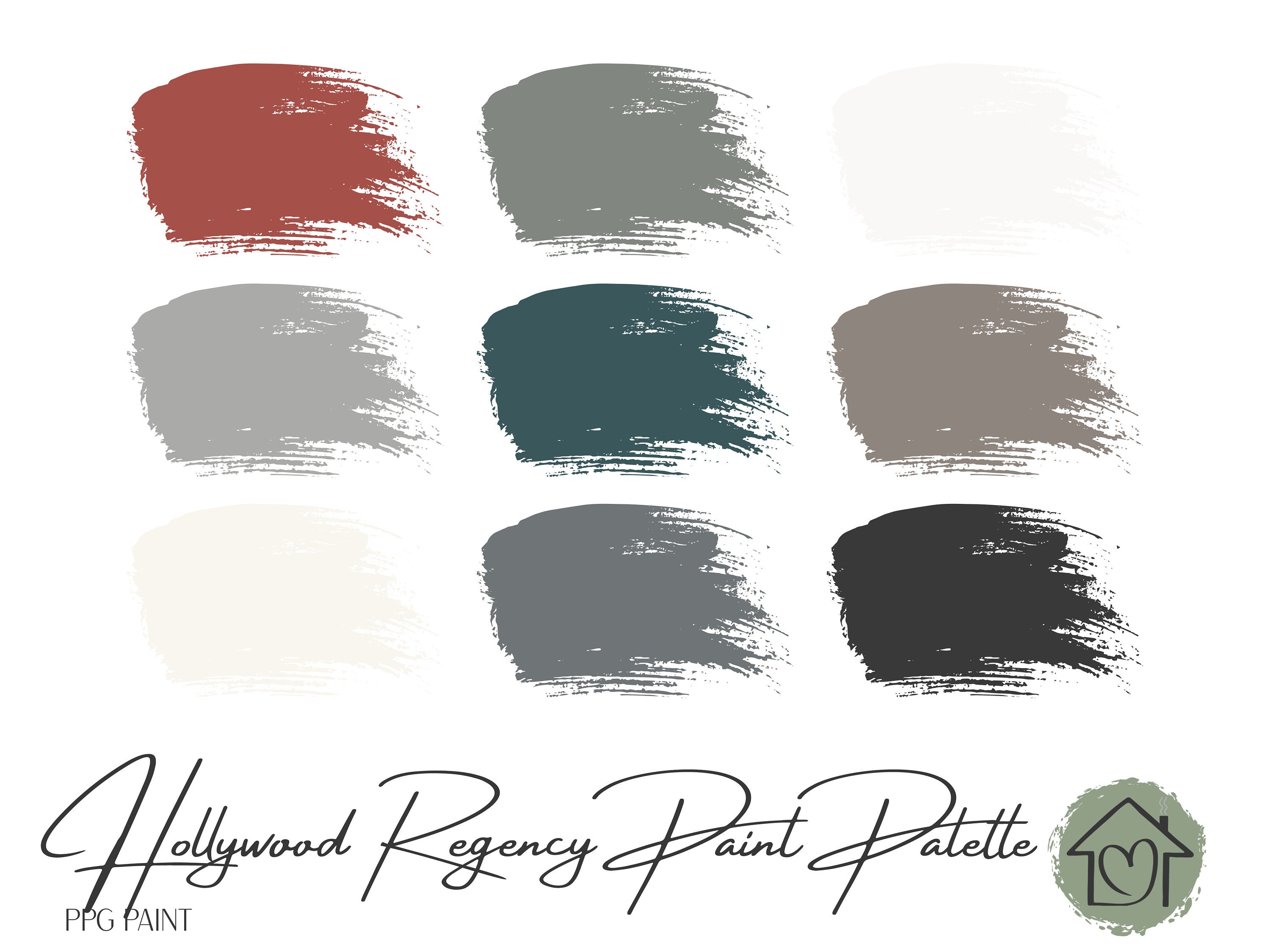 Hollywood Regency PPG Paint Palette Paint Color Schemes - Etsy