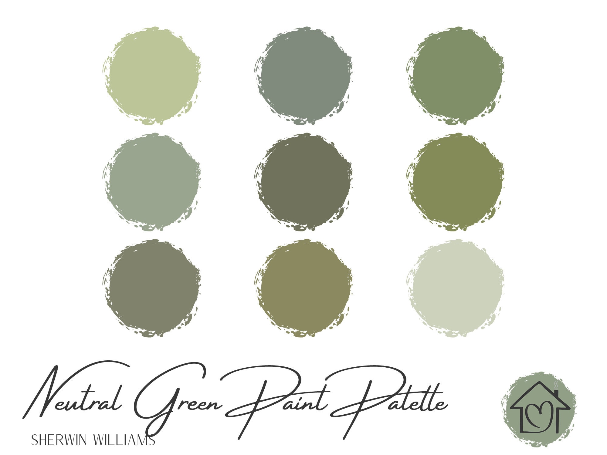 Neutral Greens - Sherwin Williams Paint Palette - Paint Color Schemes ...