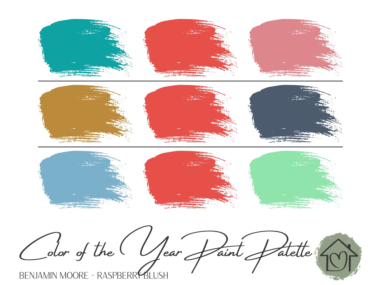 Color of the Year Raspberry Blush - Benjamin Moore Paint Palette ...