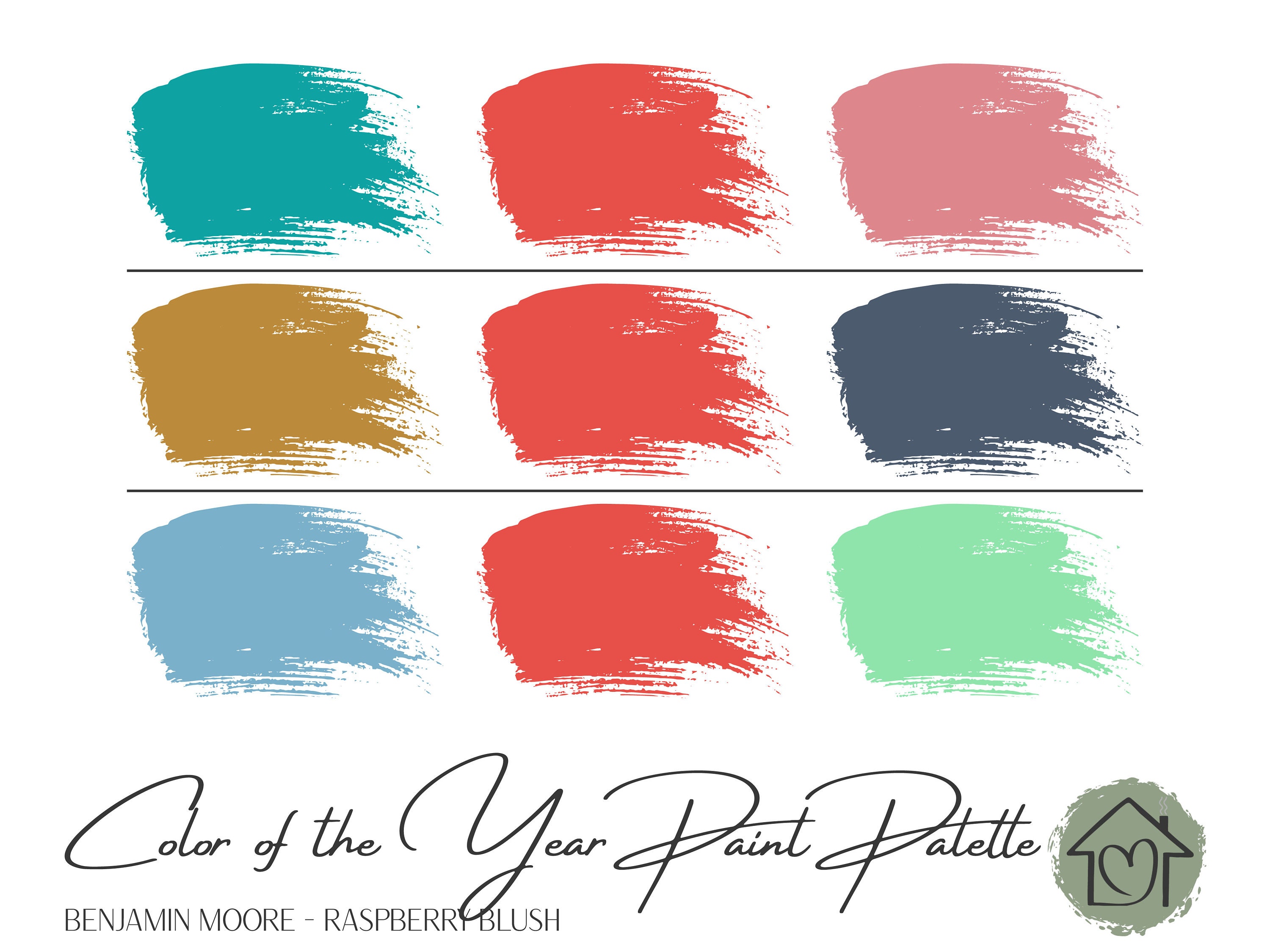 Color of the Year Raspberry Blush - Benjamin Moore Paint Palette ...