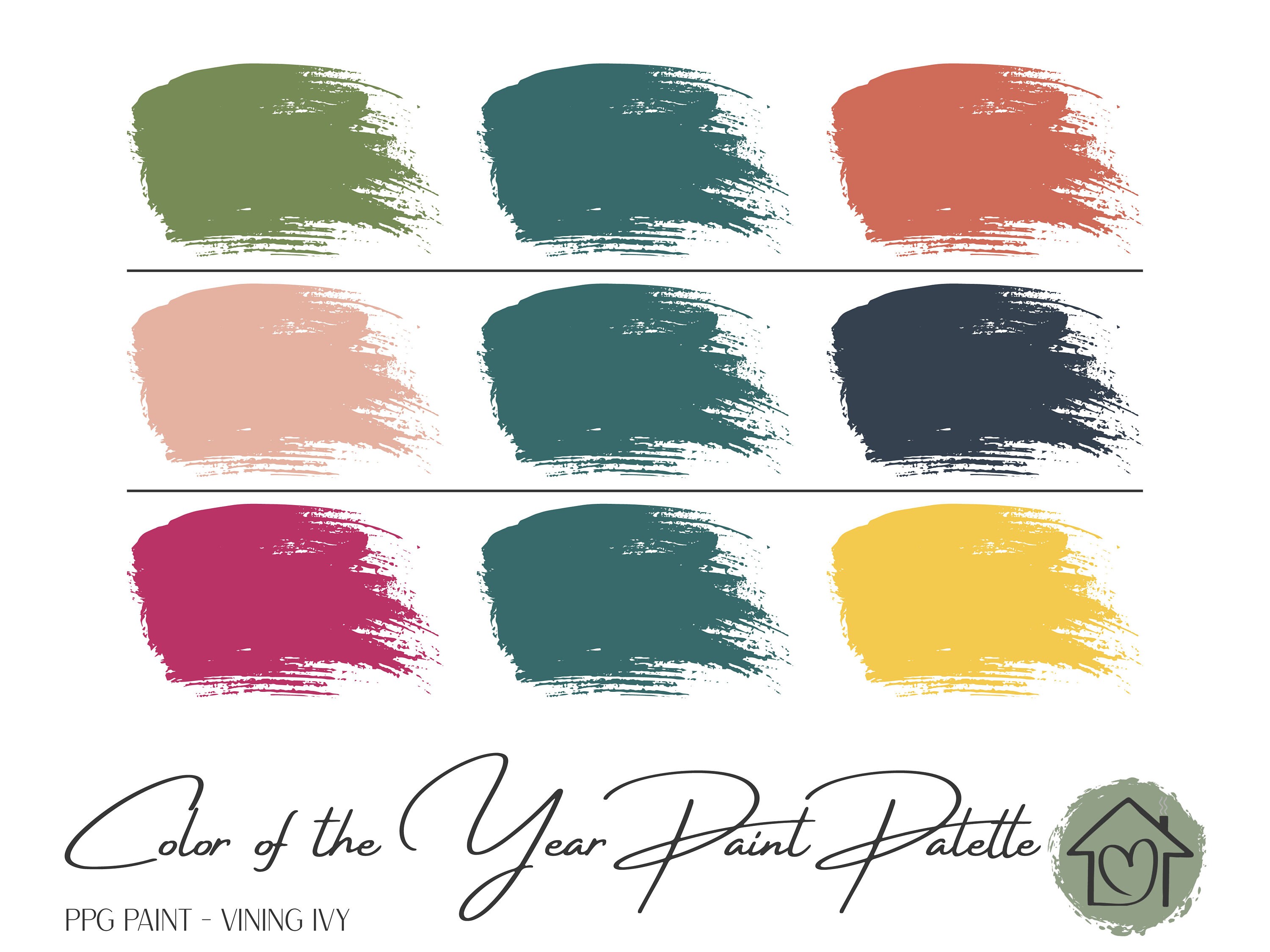 Color of the Year Vining Ivy - PPG Paint Palette - Paint Color Schemes ...