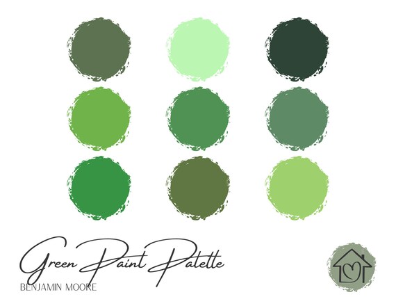 Green paint color palette store