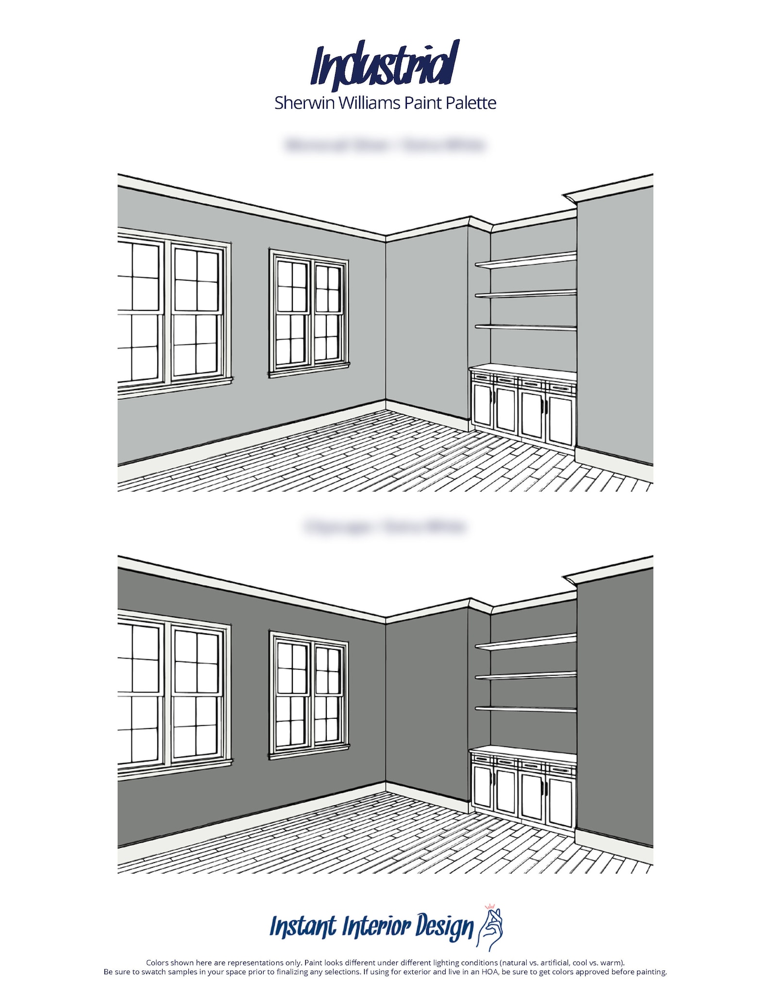 Industrial Sherwin Williams Paint Palette Paint Color | Etsy
