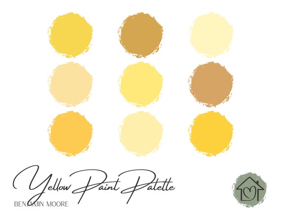 Yellows Benjamin Moore Paint Palette Paint Color Schemes - Etsy