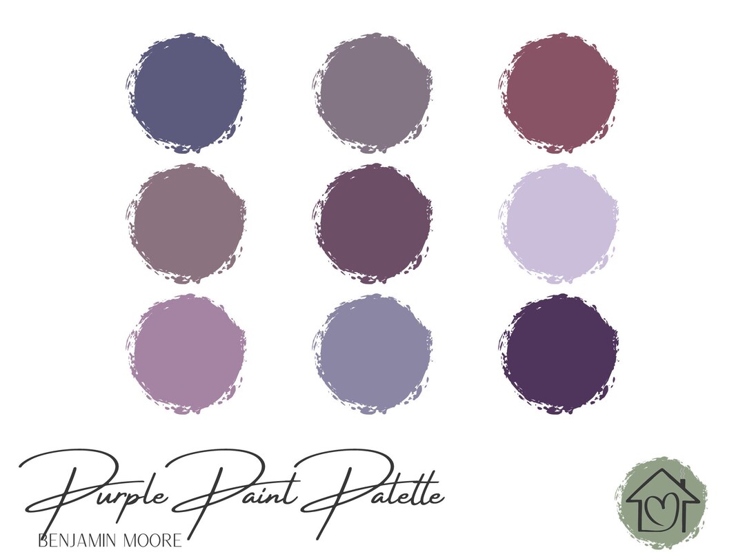 Benjamin Moore Purple Paint Palette: Interior & Exterior Paint Colors ...