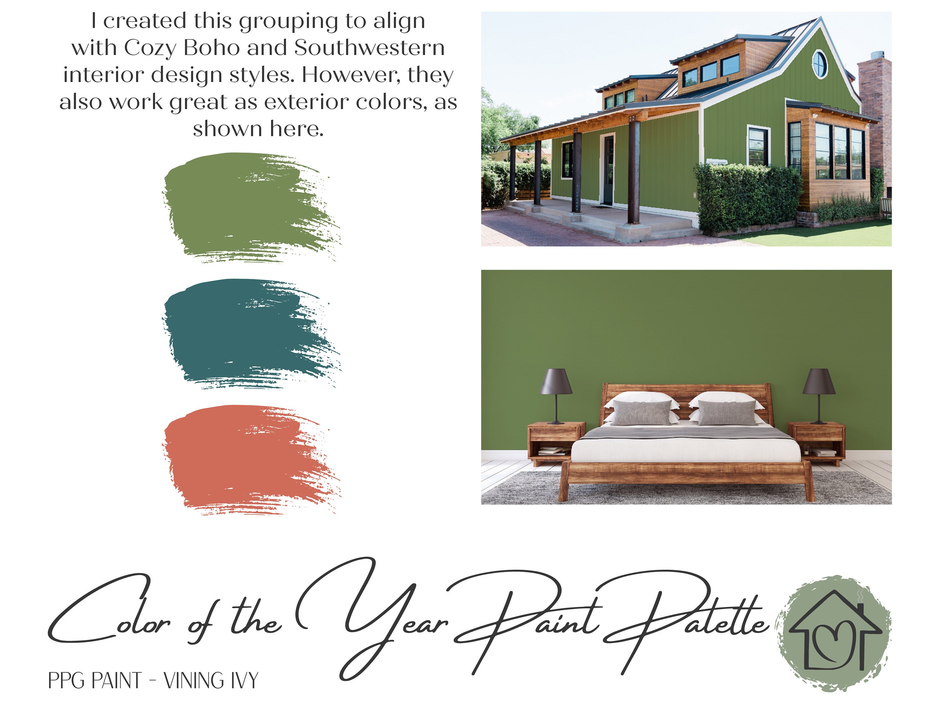 Color of the Year Vining Ivy - PPG Paint Palette - Paint Color Schemes ...