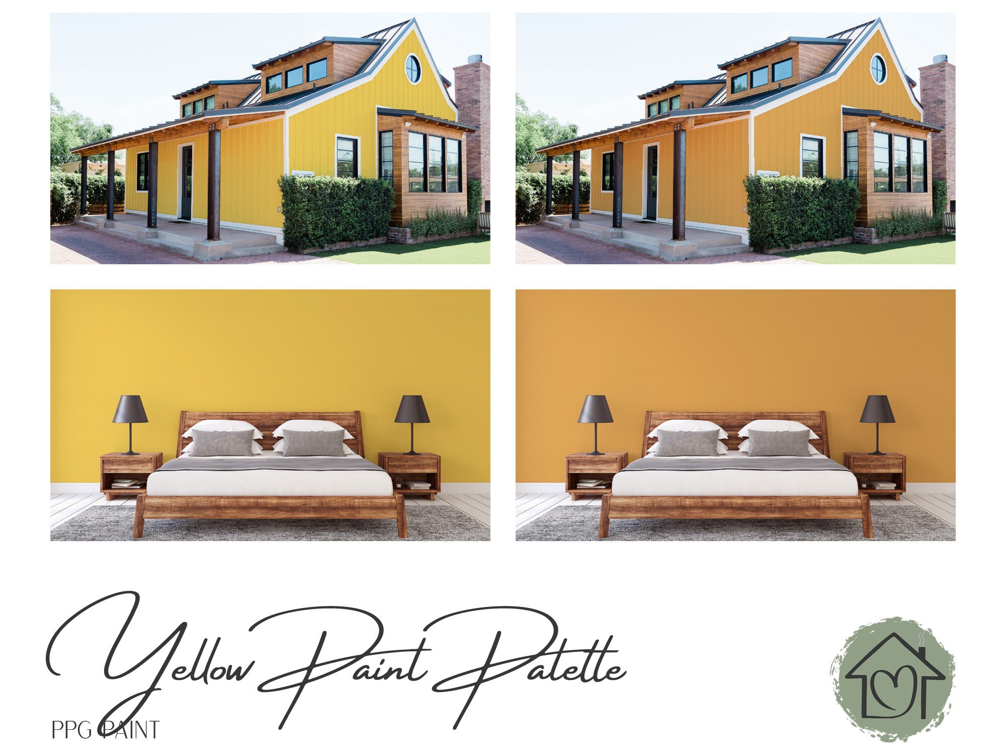PPG Yellow Paint Palette: Interior & Exterior Paint Colors (digital ...