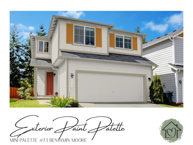 Benjamin Moore Exterior Paint Palette #7: House Paint Scheme (digital ...