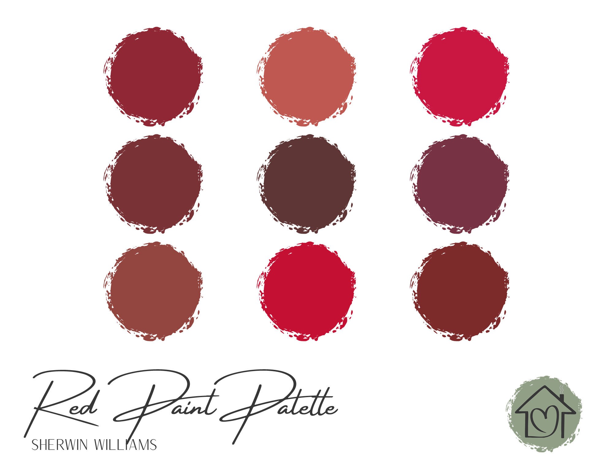 Reds - Sherwin Williams Paint Palette - Paint Color Schemes for ...
