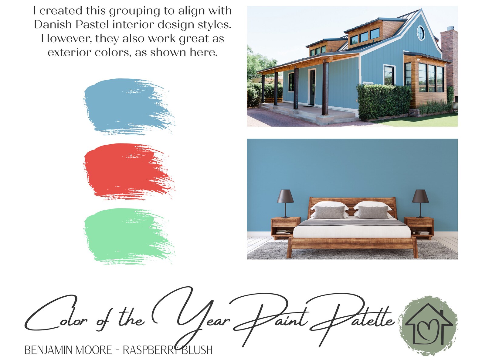 Color of the Year Raspberry Blush - Benjamin Moore Paint Palette ...