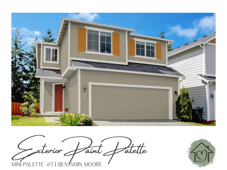 Benjamin Moore Exterior Paint Palette #7: House Paint Scheme (digital ...