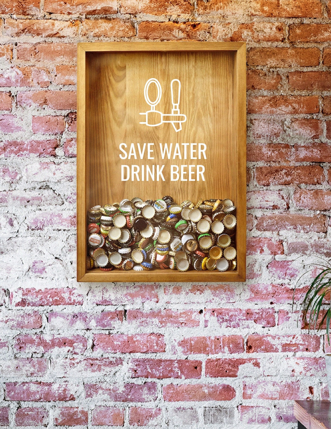 Customized Beer Cap Box | Save Water Drink Beer Sign | Beer Lover Funny ...