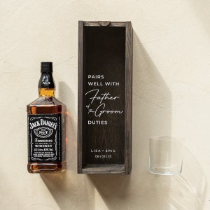 Set of 2 Father of the Bride Gift and Father of the Groom Gift, Wedding ...