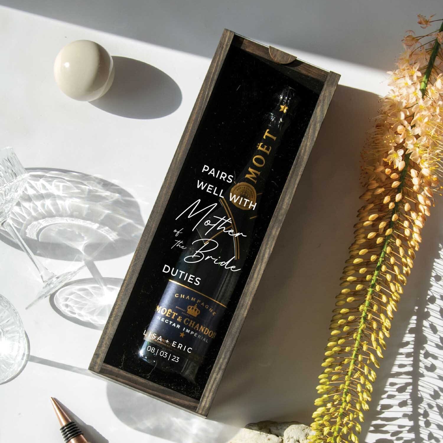 Mother of the Bride Gift, Personalised Wine Box, Mother of the Bride ...