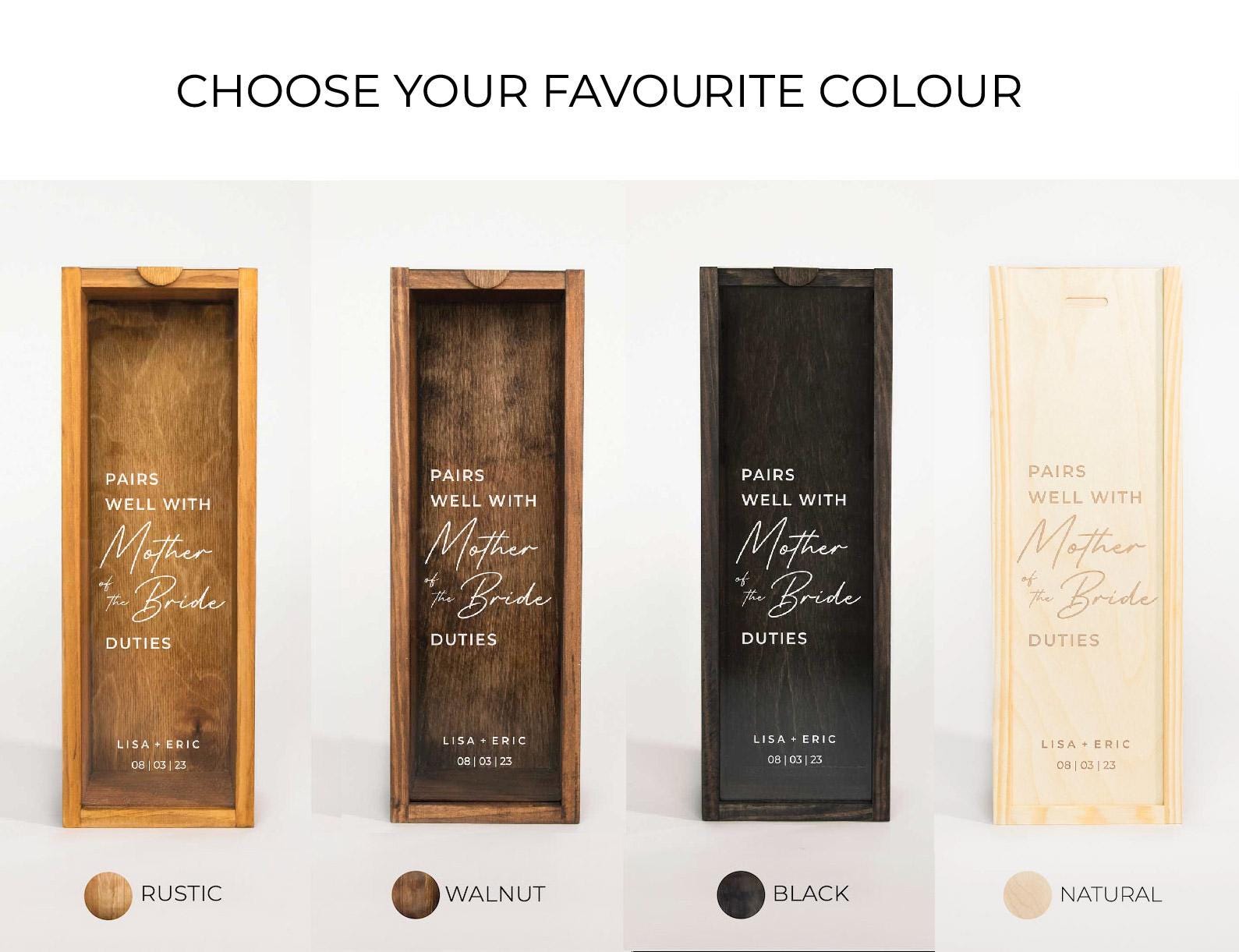 Mother of the Bride Gift, Personalised Wine Box, Mother of the Bride ...