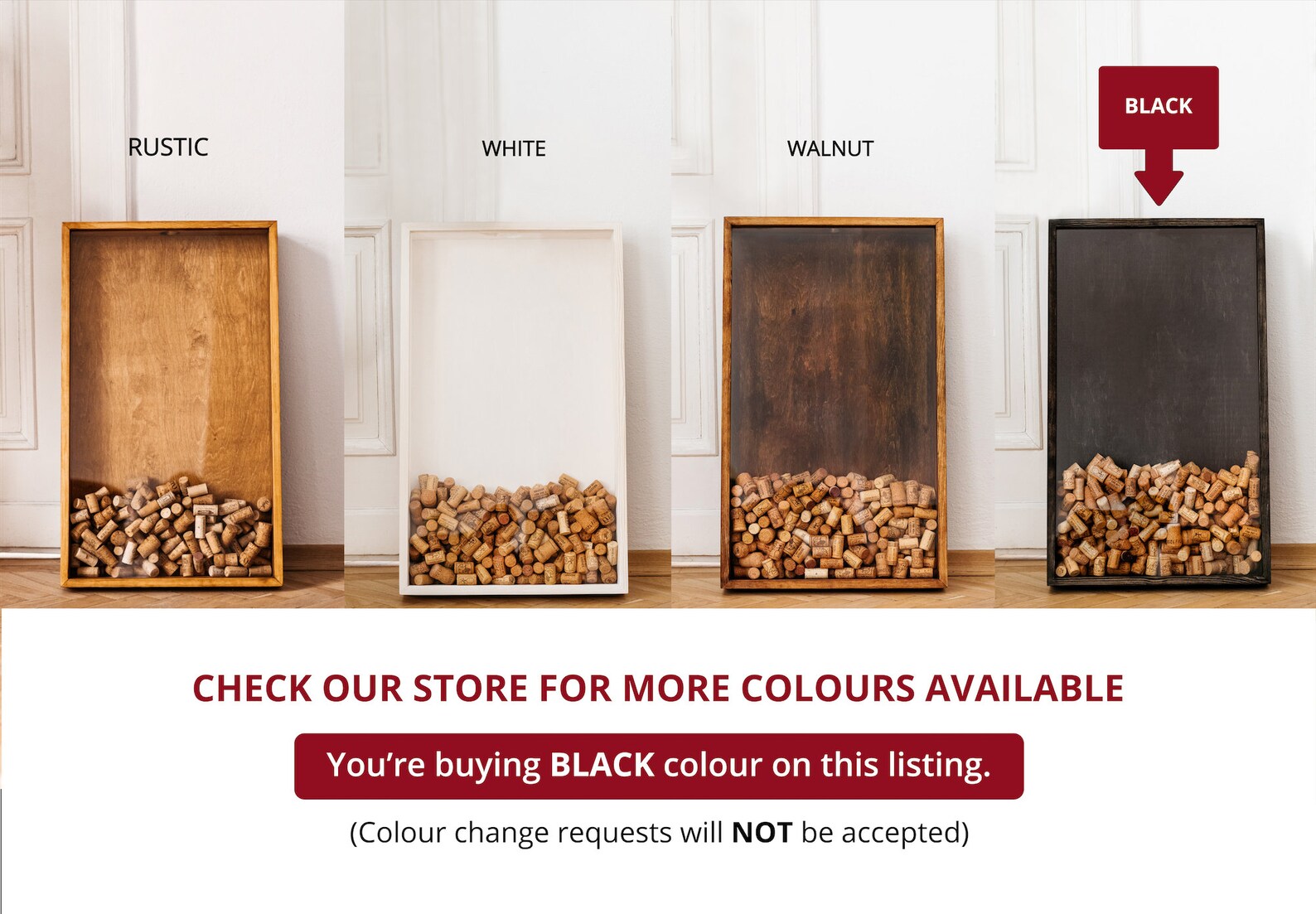 BLACK Wine Cork Holder Wine Cork Art Wine Cork Display Case - Etsy