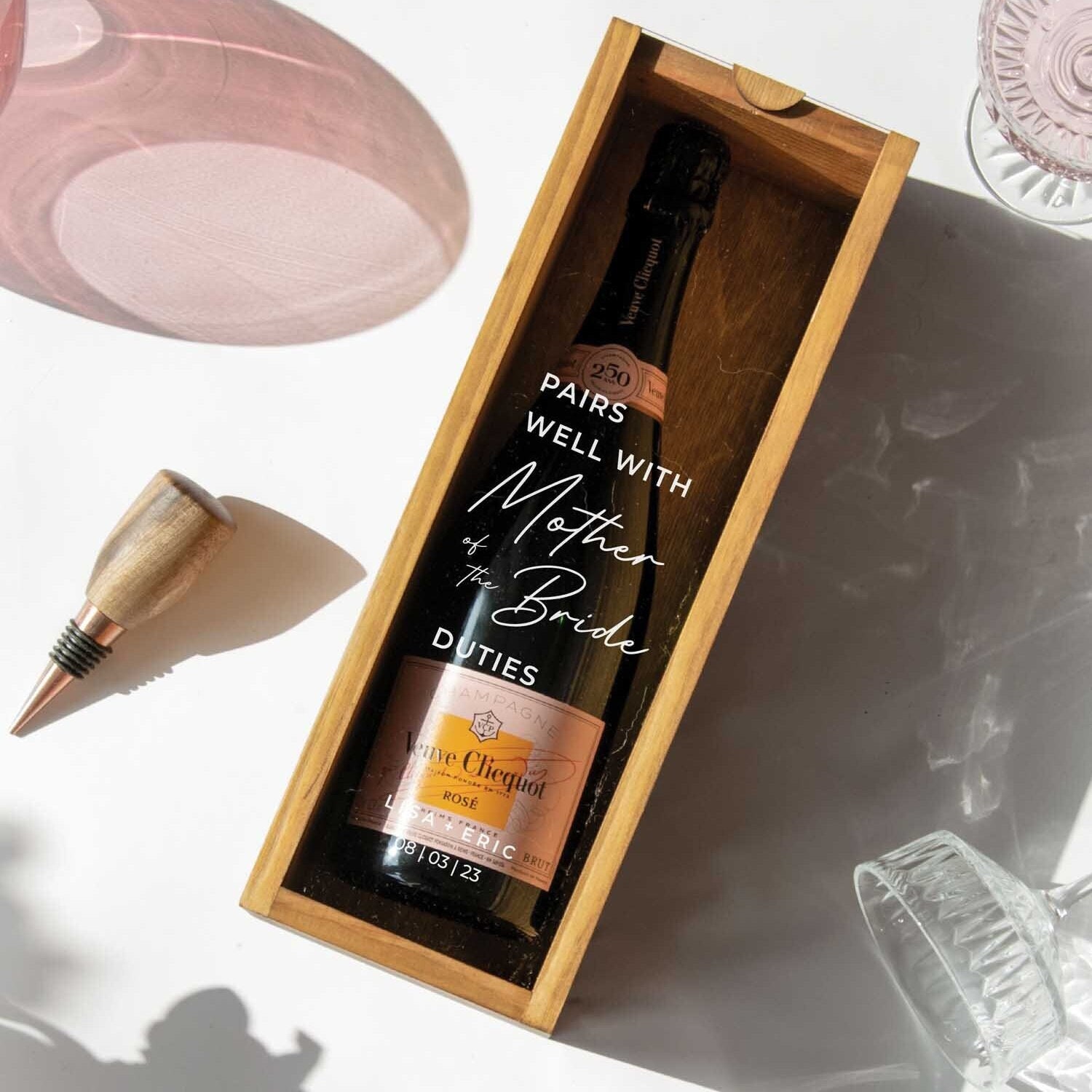 Mother of the Bride Gift, Personalised Wine Box, Mother of the Bride ...