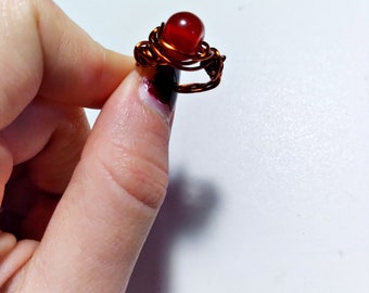 Red Pinky Ring | Etsy
