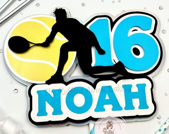 Tennis Cake Topper, Tennis Player Cake Topper, Tennis Birthday Cake ...