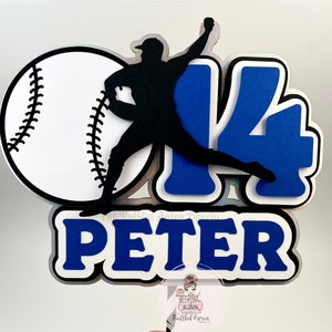 Baseball Cake Topper Pitcher Cake Topper Baseball Birthday Baseball ...