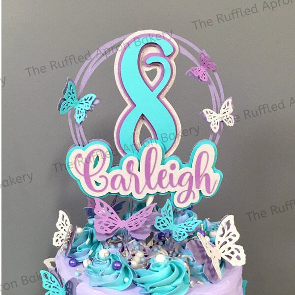 Glitter Cake Topper - Etsy