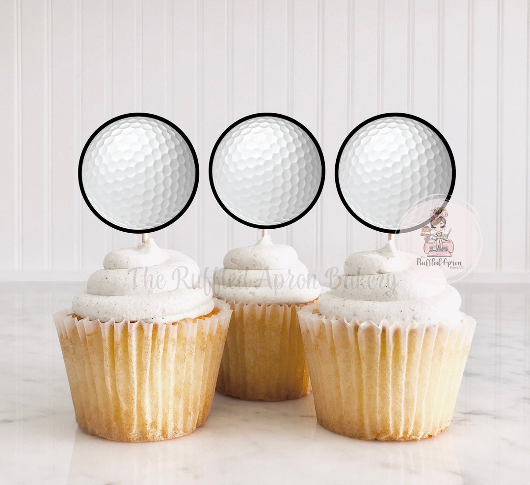 Golf Cupcake Toppers Golf Toppers Golf Cupcakes Golf Party Theme Golf ...