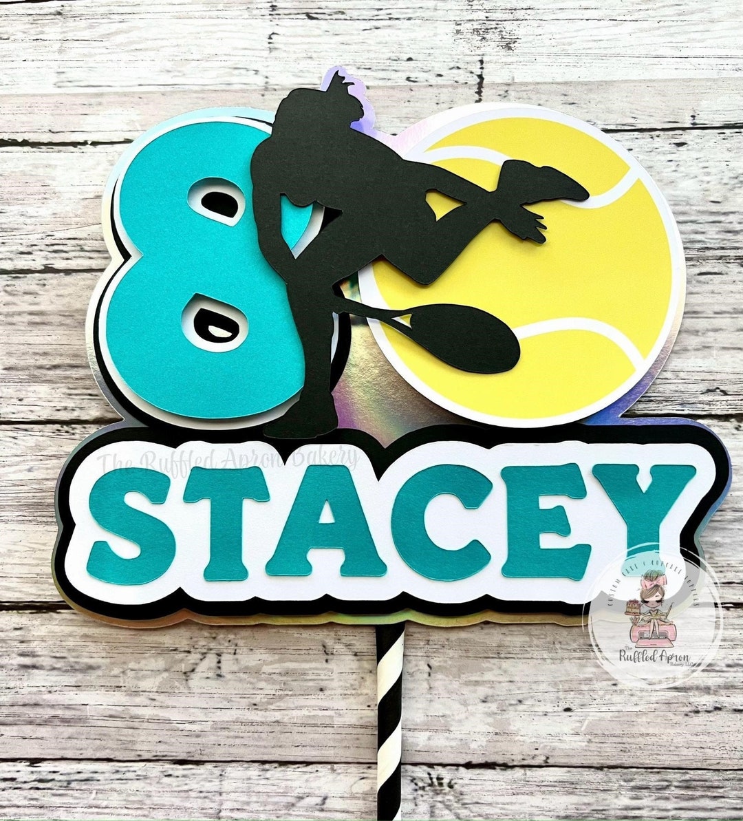 Tennis Cake Topper | Women's Tennis Topper | Tennis Birthday | Tennis ...