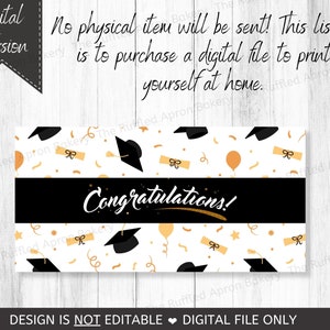 Graduation Cookie Toppers: Congratulations Treat Bag (digital Download ...