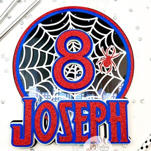 Comic Spider Cake Topper | Superhero Cake Topper | Spider Theme Topper ...