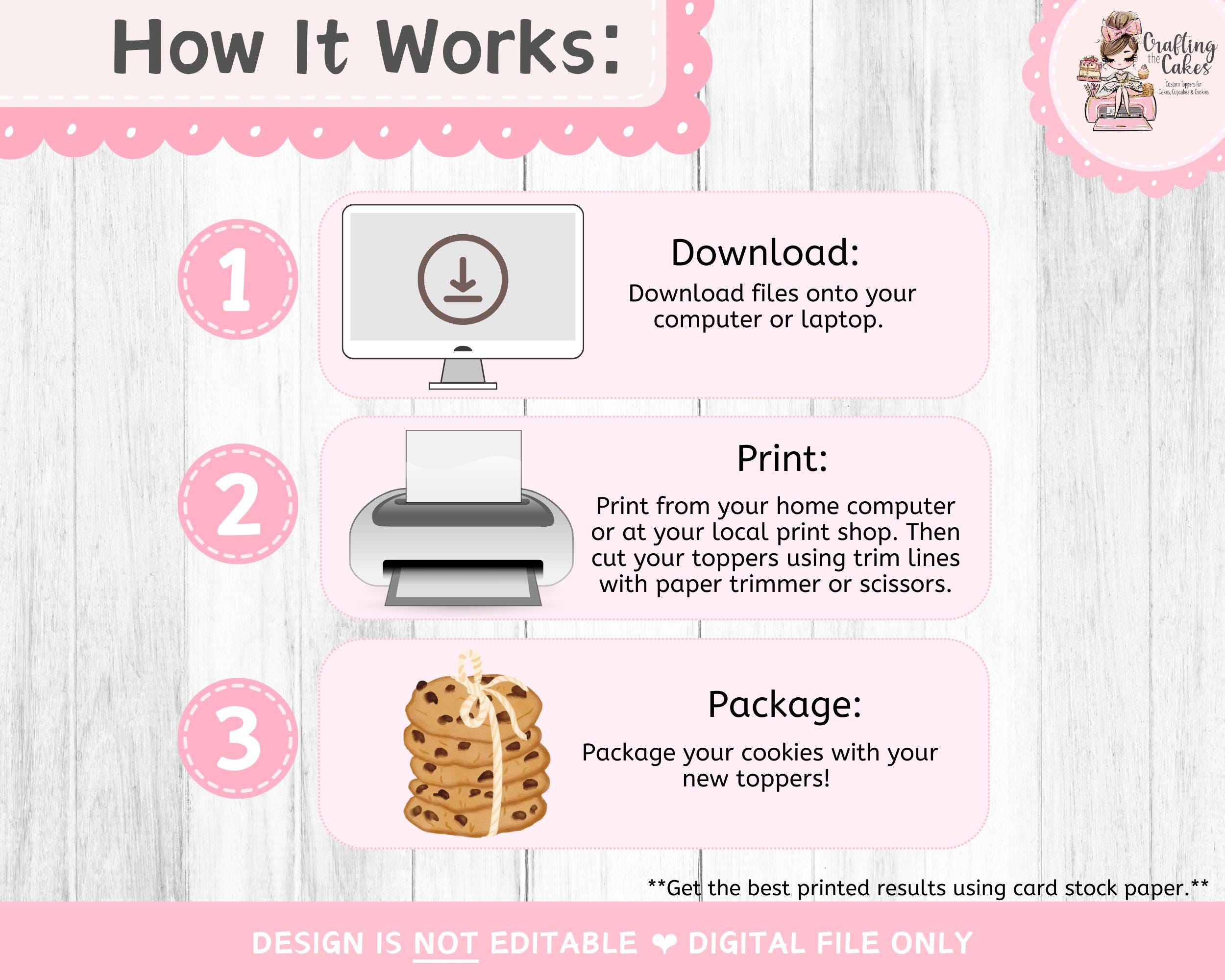 Valentine's Day Cookie Bag Toppers, Printable Treat Bag Labels (digital ...
