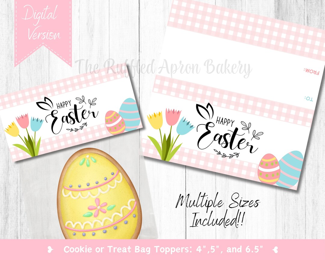 Easter Cookie Bag Toppers, Printable Treat Bag Labels (digital File) - Etsy