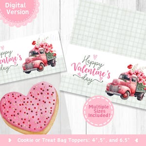 Valentine's Day Cookie Bag Toppers, Printable Treat Bag Labels (digital ...