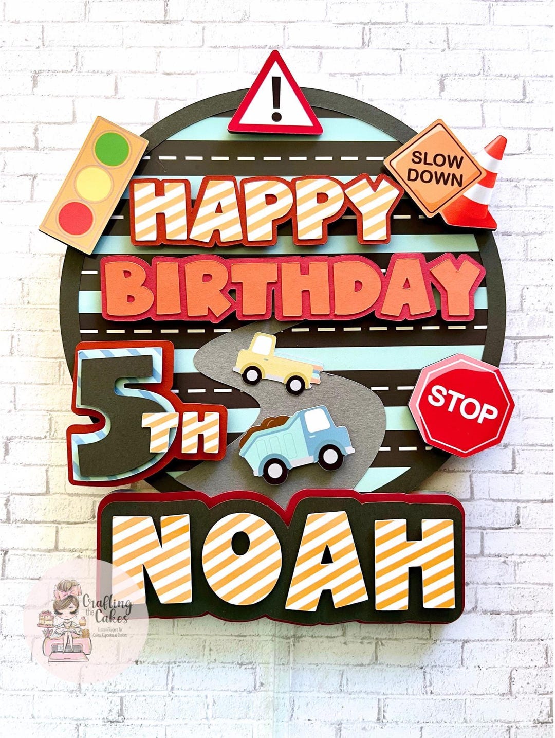 Construction Cars & Trucks Cake Topper | Toy Vehicles Cake Topper ...