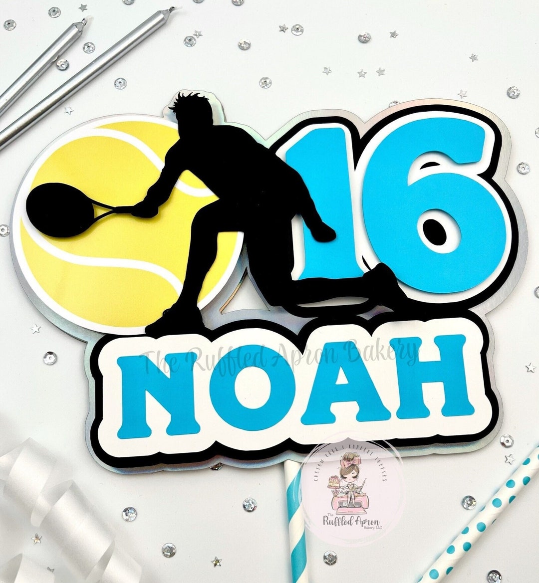 Tennis Cake Topper | Tennis Topper | Tennis Birthday | Tennis Player ...