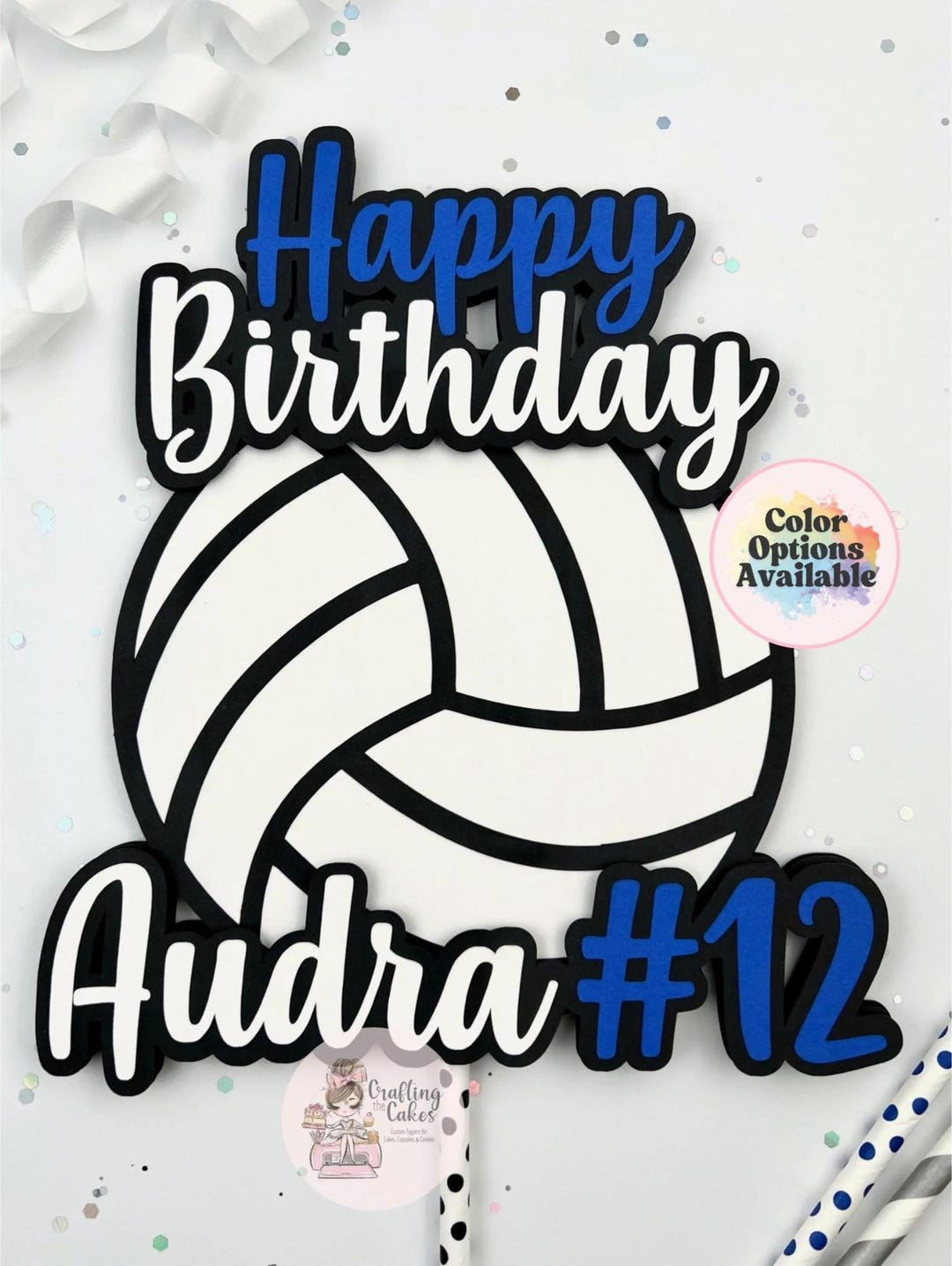 Volleyball Cake Topper: Birthday Party Decoration, Girls Volleyball - Etsy