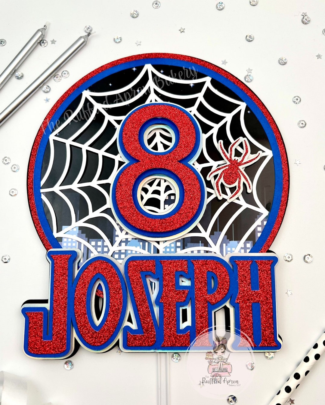 Comic Spider Cake Topper Superhero Cake Topper Spider Theme Topper ...