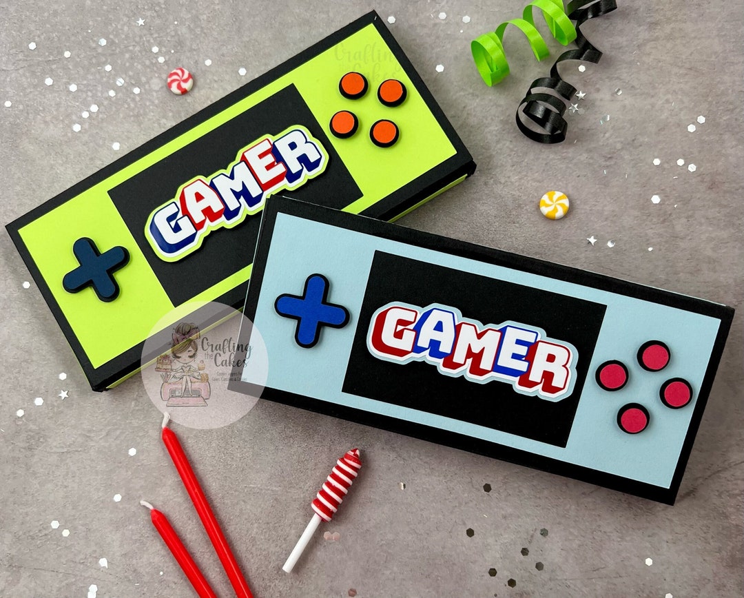 Gamer Chocolate Bar Favor Box | Video Game Favors | Chocolate Favors ...