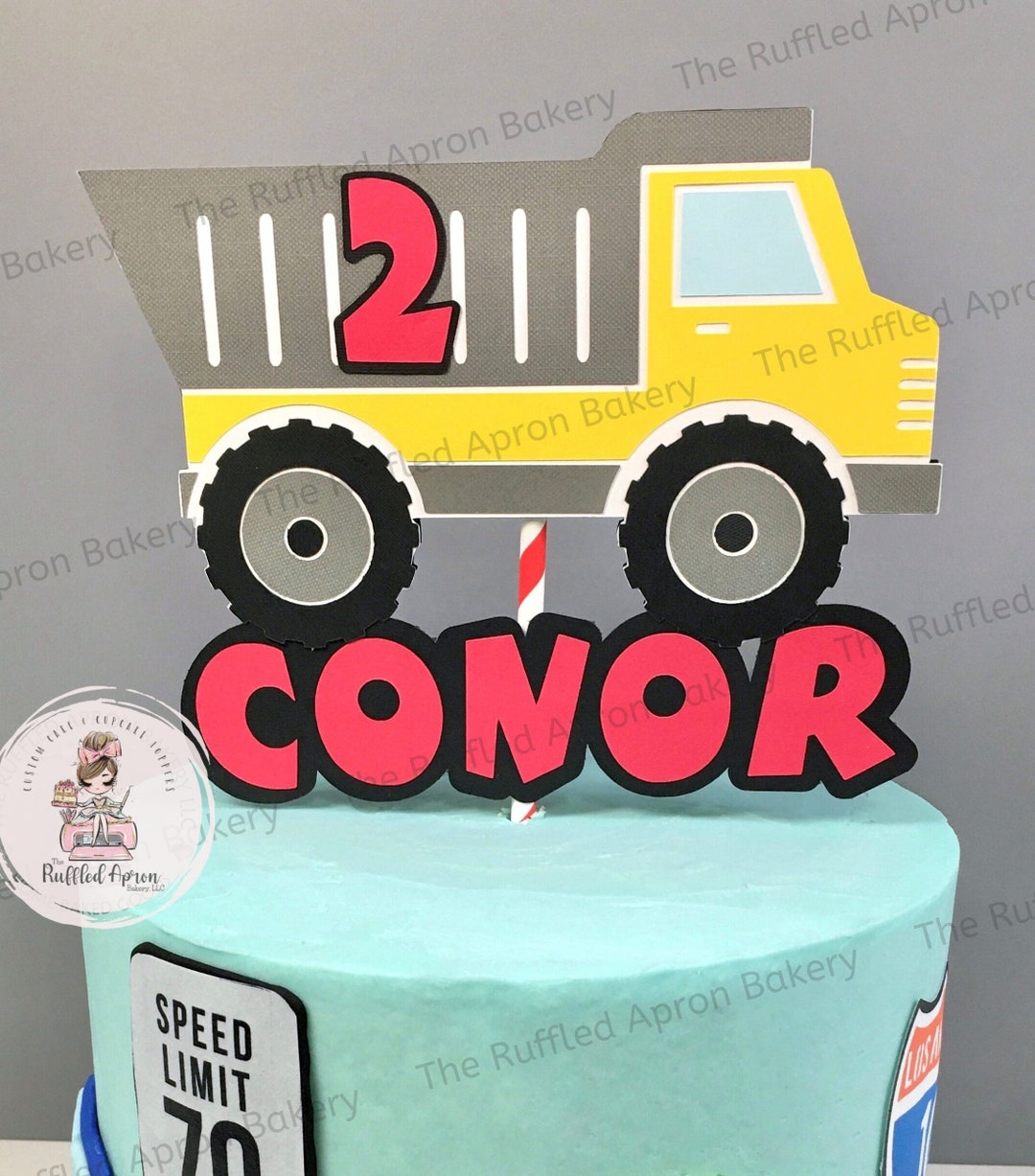 Dump Truck Cake Topper Custom Truck Cake Topper Card Stock - Etsy