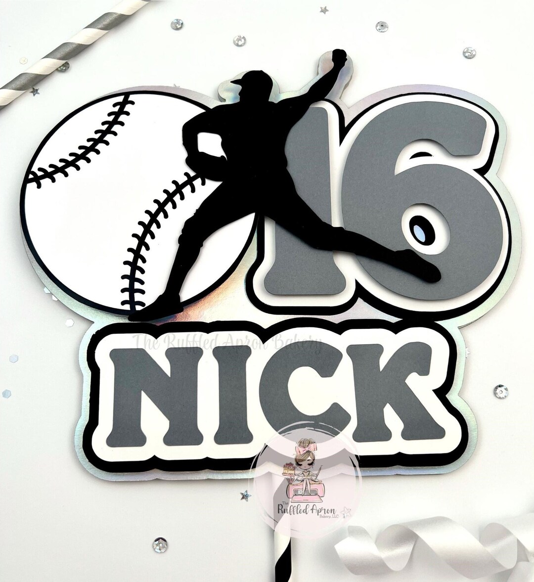 Baseball Cake Topper Pitcher Cake Topper Baseball Birthday Baseball ...