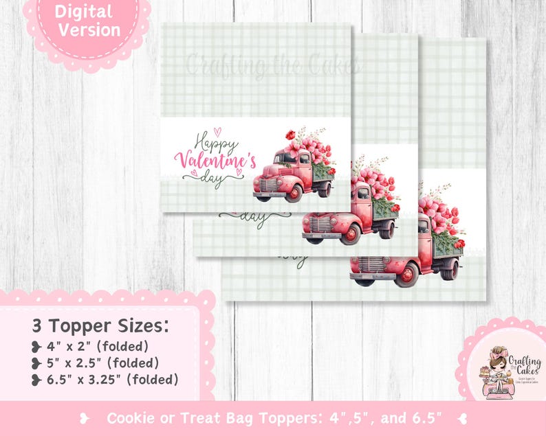 Valentine's Day Cookie Bag Toppers, Printable Treat Bag Labels (digital ...