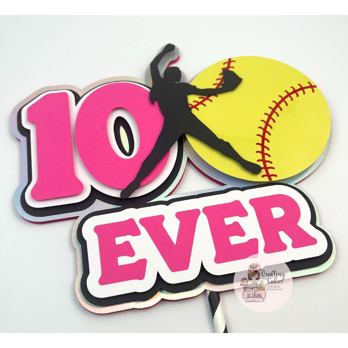 Softball Pitcher Cake Topper | Softball Pitcher Topper | Softball ...