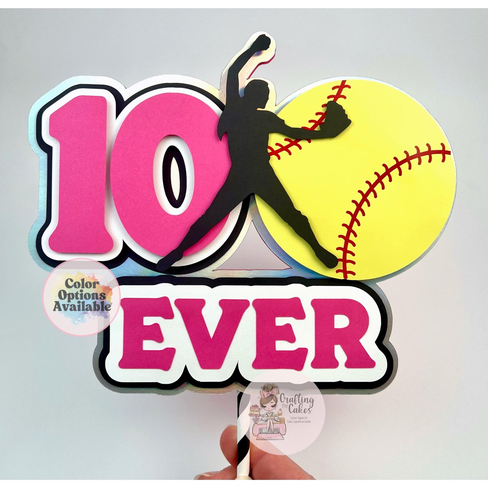 Softball Pitcher Cake Topper | Softball Pitcher Topper | Softball ...