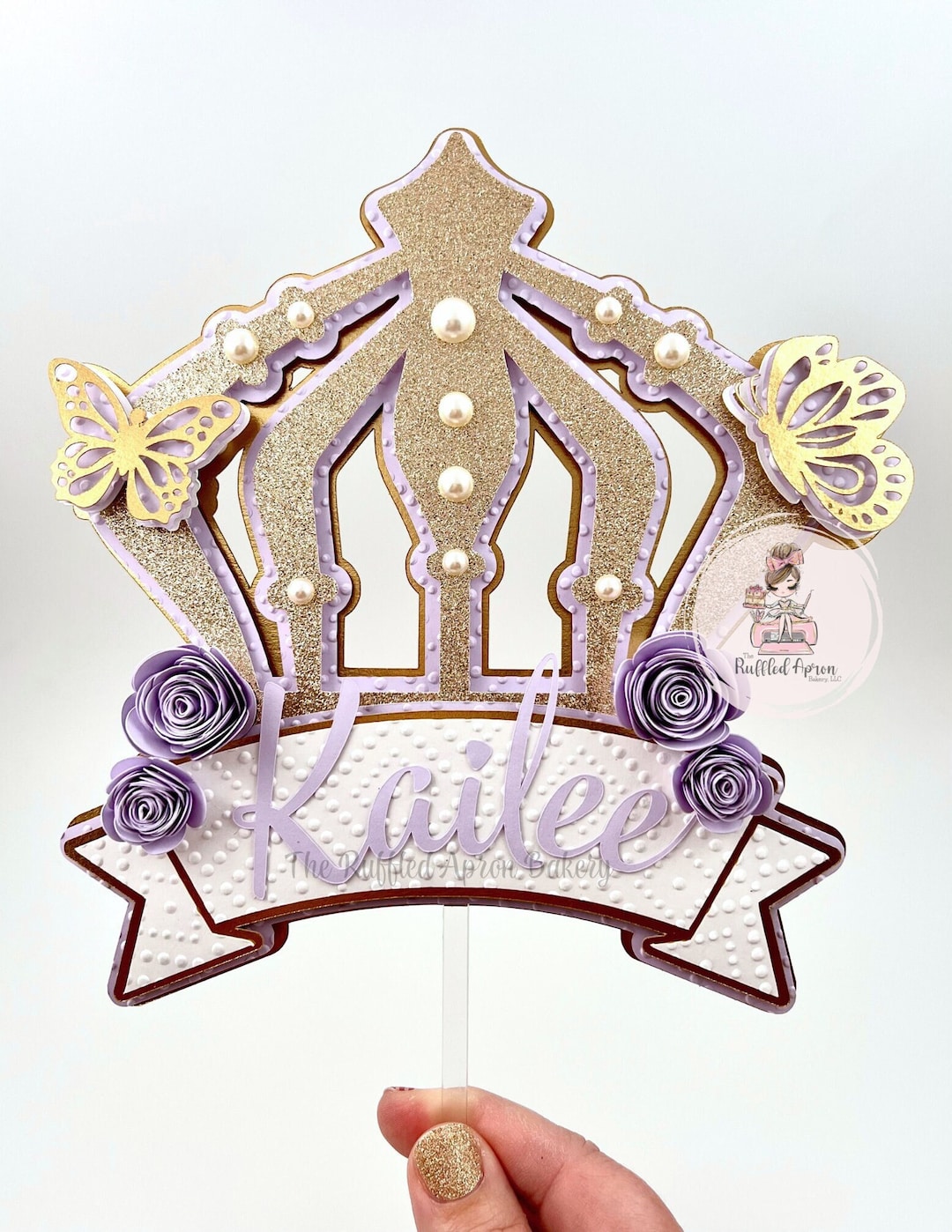 Princess Crown Cake Topper Princess Cake Topper Crown Cake - Etsy