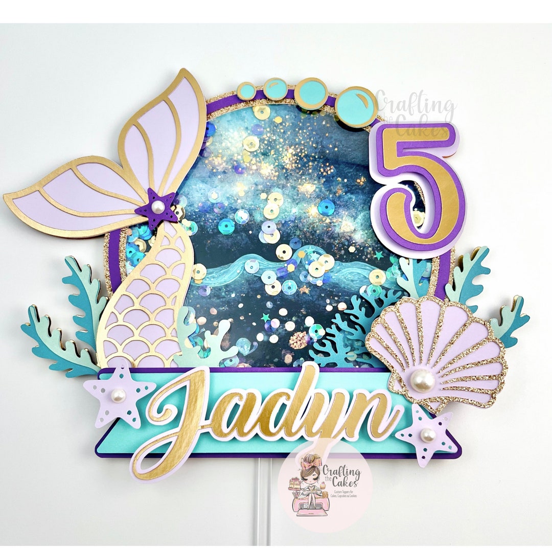 Mermaid Cake Topper | Mermaid Topper | Under the Sea Topper | Mermaid ...