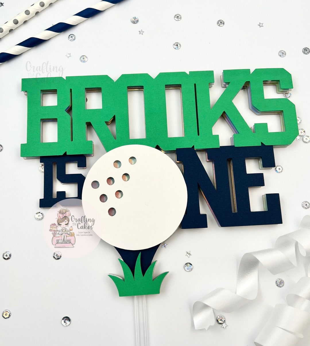 Custom Golf Cake Topper | First Birthday Cake Topper | Golf Birthday ...